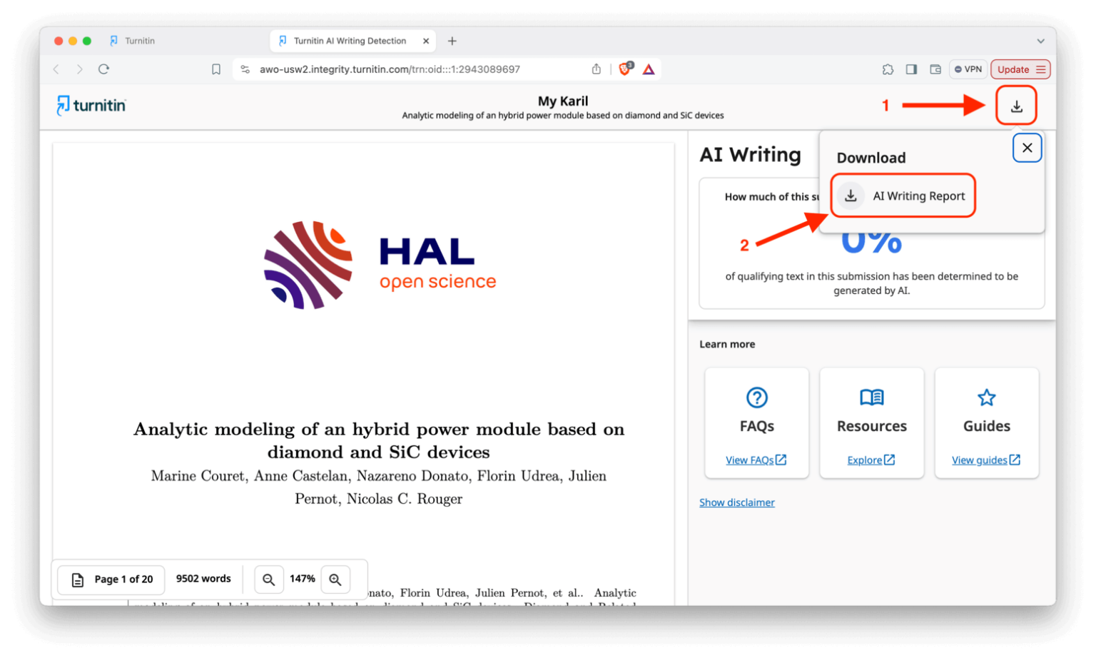 Cek Tulisan AI Menggunakan AI Writing Detection Turnitin