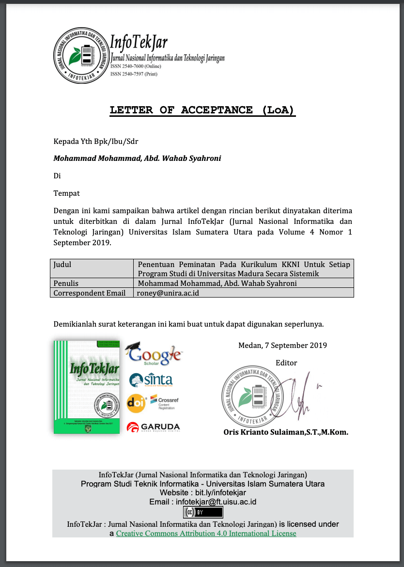 LoA Jurnal: Pengertian, Contoh & Cara Mendapatkannya Gratis
