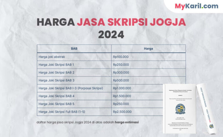 Jasa Skripsi Jogja: Melayani Semua Jurusan Bergaransi 100%